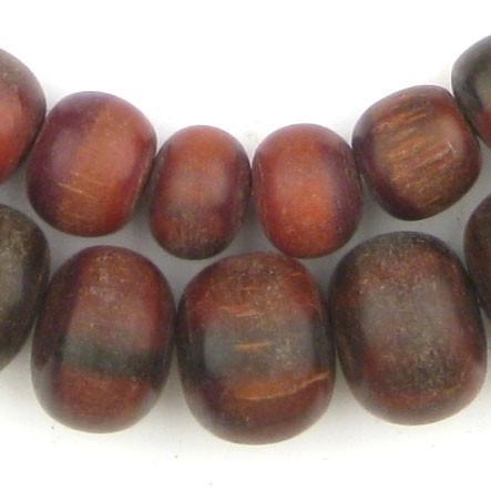 Togo Jumbo Natural Horn Beads (Amber) — The Bead Chest