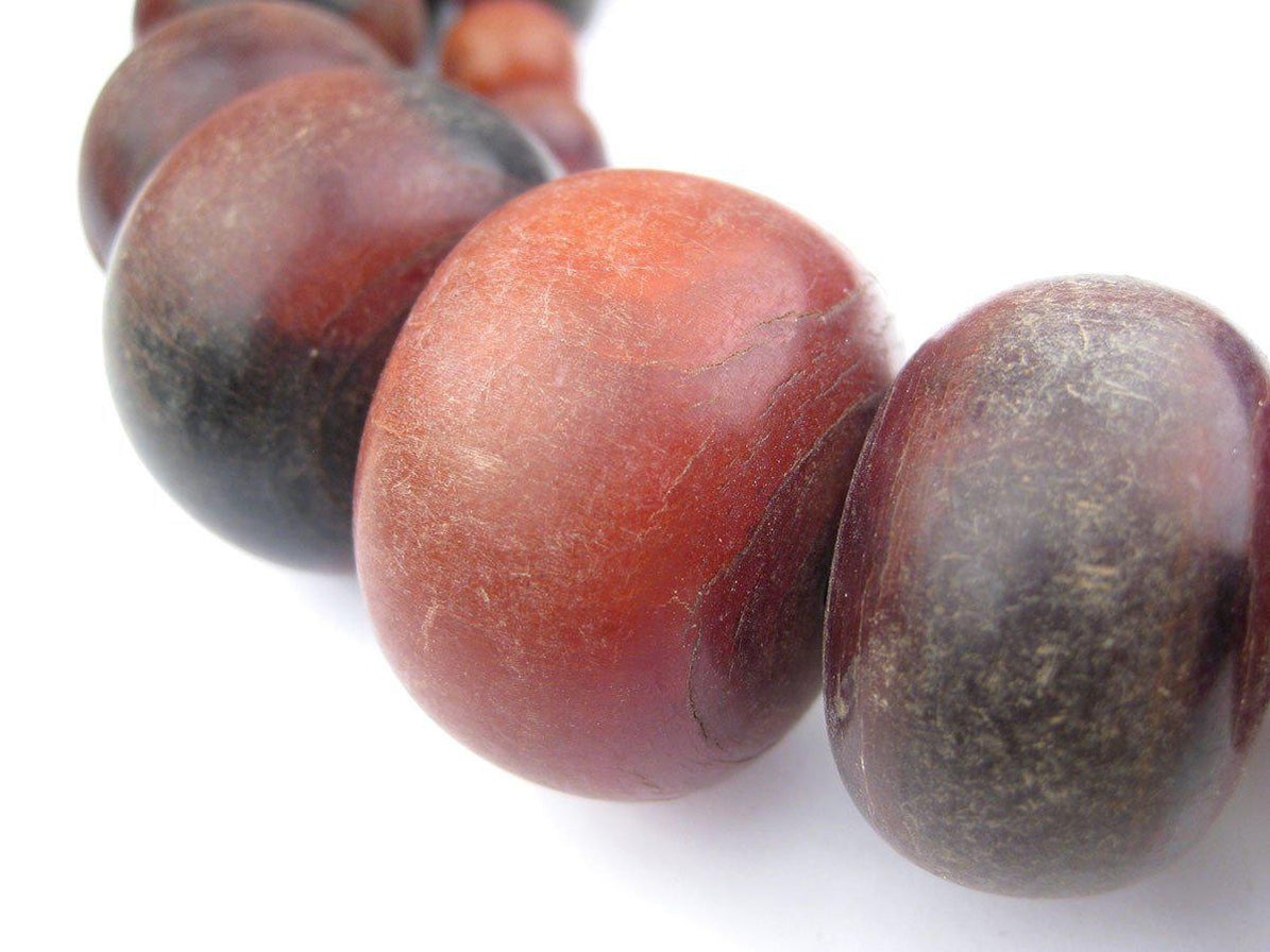Togo Jumbo Natural Horn Beads (Amber) — The Bead Chest