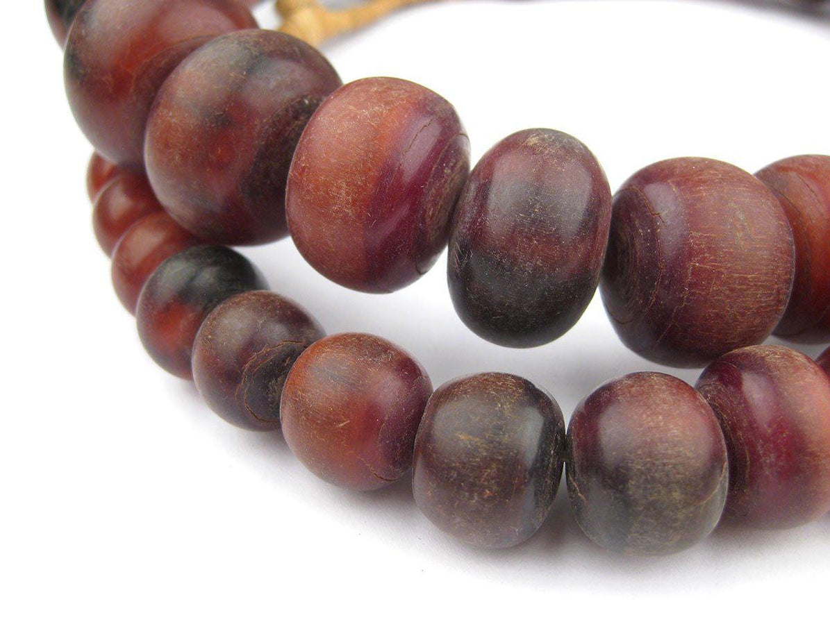 Togo Jumbo Natural Horn Beads (Amber) — The Bead Chest