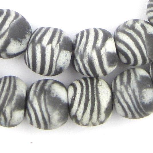 Authentic Zebra Layered Powder Glass Beads — The Bead Chest