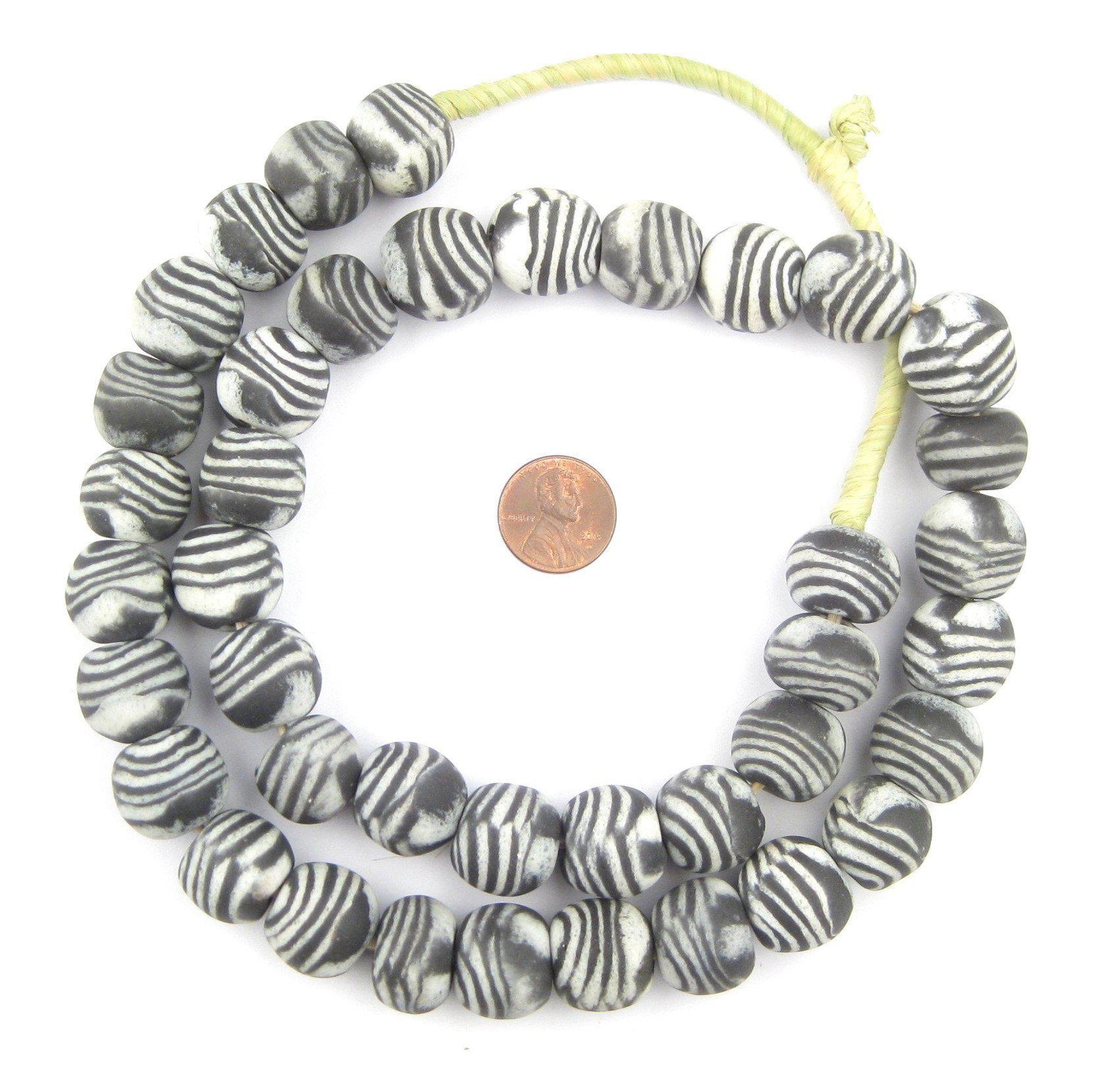 Authentic Zebra Layered Powder Glass Beads — The Bead Chest