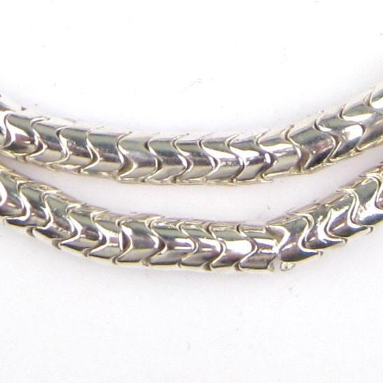 Silver Interlocking Snake Beads (7mm) — The Bead Chest