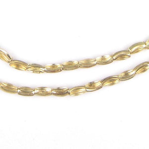 Brass Patterned Rice Beads (6x3mm) — The Bead Chest
