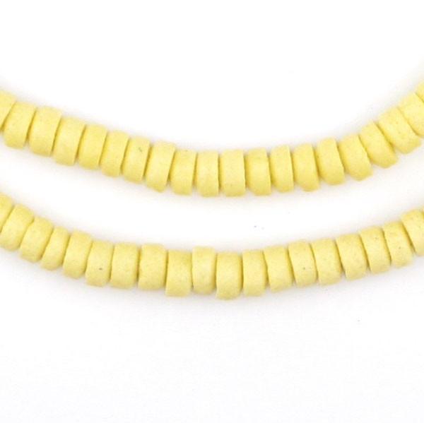 Light Yellow Mini-Disk Sandcast Beads — The Bead Chest