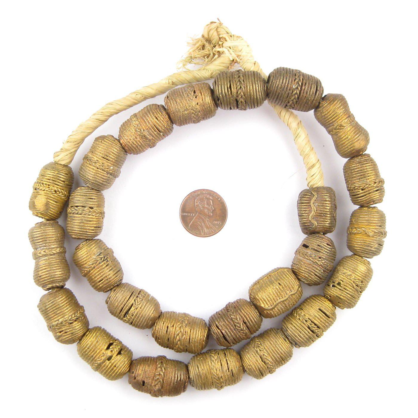 Wound Barrel Brass Filigree Beads (21x15mm) — The Bead Chest