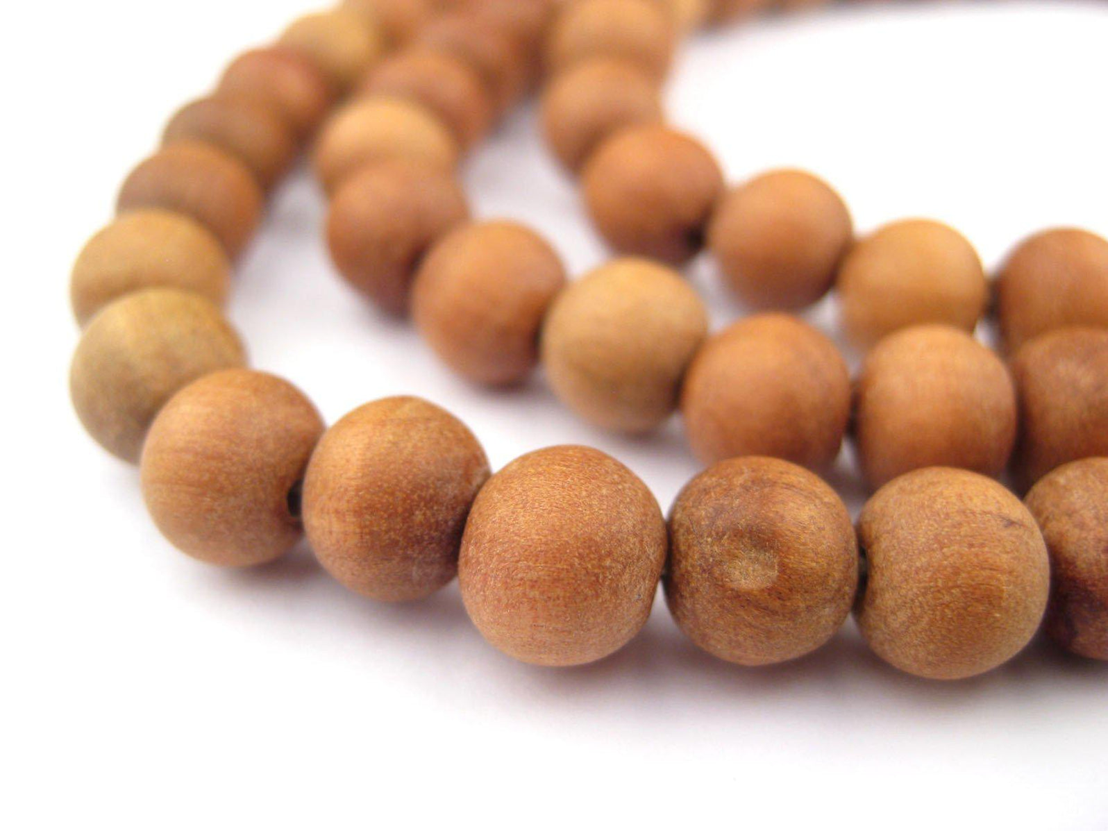 Natural Sandalwood Mala Beads (8mm) — The Bead Chest