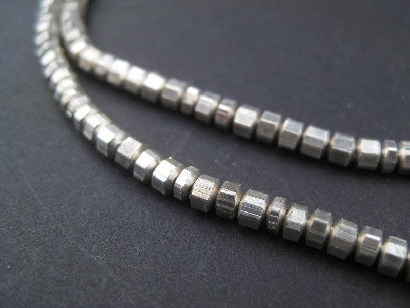 Faceted Silver Prism Beads (2x4mm) — The Bead Chest