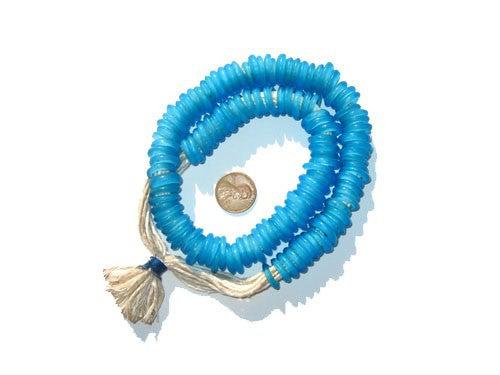 African Light Blue Annular Wound Dogan Trade Beads — The Bead Chest