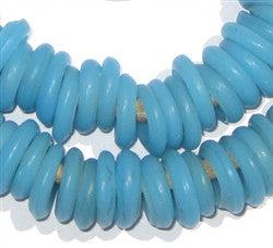African Light Blue Annular Wound Dogan Trade Beads — The Bead Chest