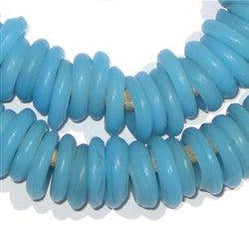 African Light Blue Annular Wound Dogan Trade Beads — The Bead Chest