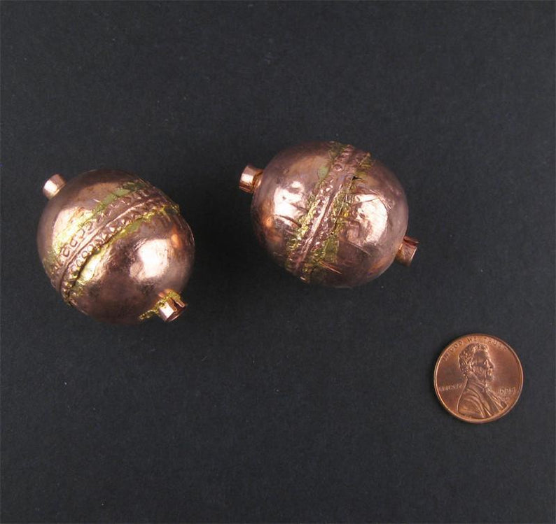 Jumbo Artisanal Ethiopian Copper Bead — The Bead Chest