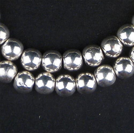 White Metal Sphere Beads — The Bead Chest