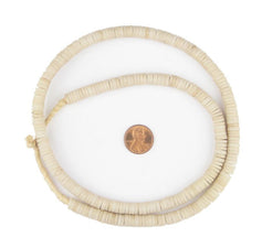 Sliced Ivory Color Prosser Beads — The Bead Chest