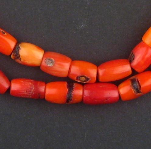 Polished Sea Coral Trade Beads — The Bead Chest