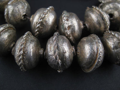 Unique Strand of Ornate Bicone Coin Metal Beads — The Bead Chest