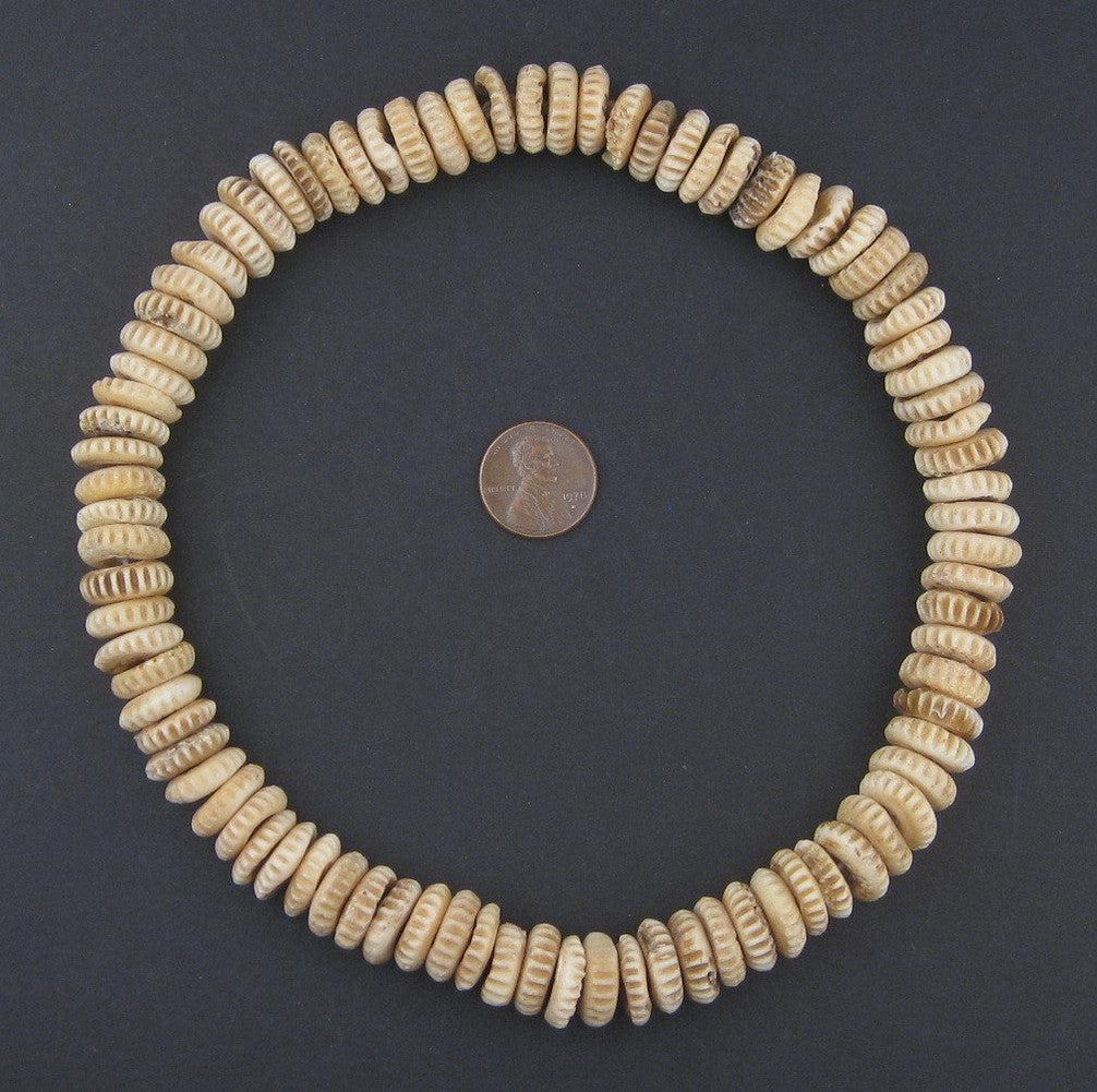 Carved Bone Disk Beads — The Bead Chest
