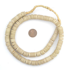 Vintage White Sliced Prosser Button Beads — The Bead Chest