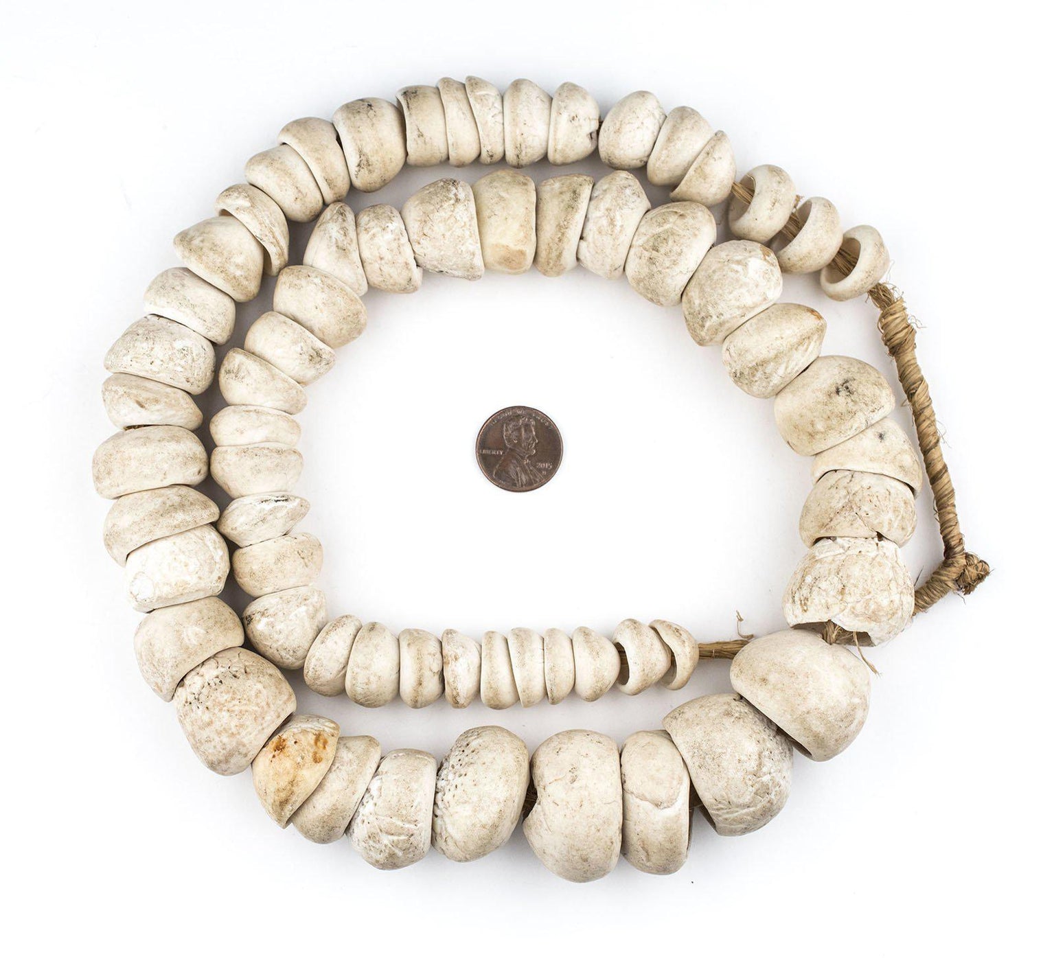 Jumbo Natural West African Shell Beads (White) — The Bead Chest