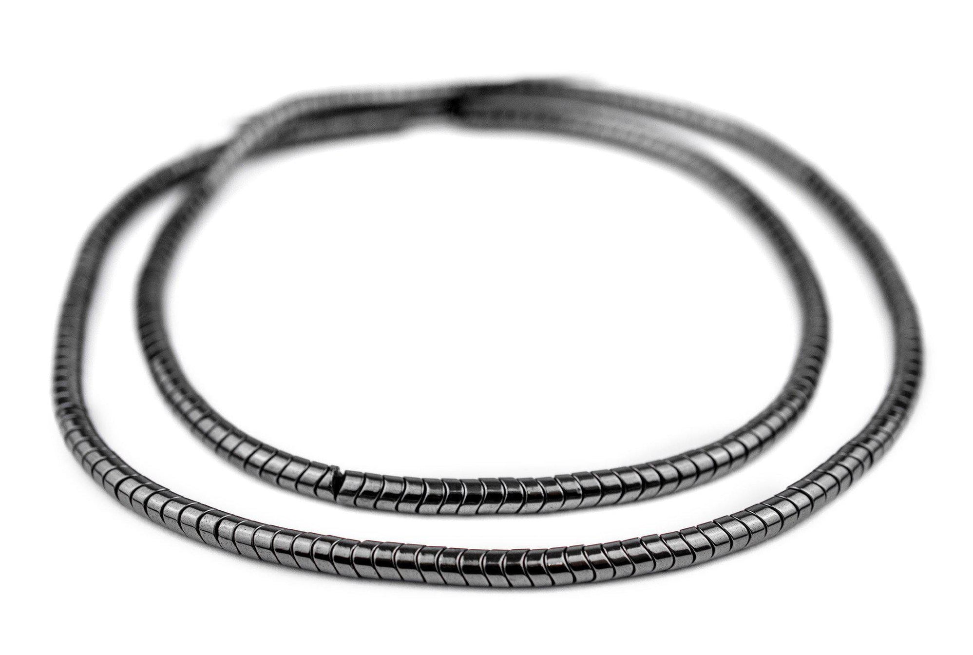 Charcoal Interlocking Non-Magnetic Hematite Snake Beads (4mm) — The ...