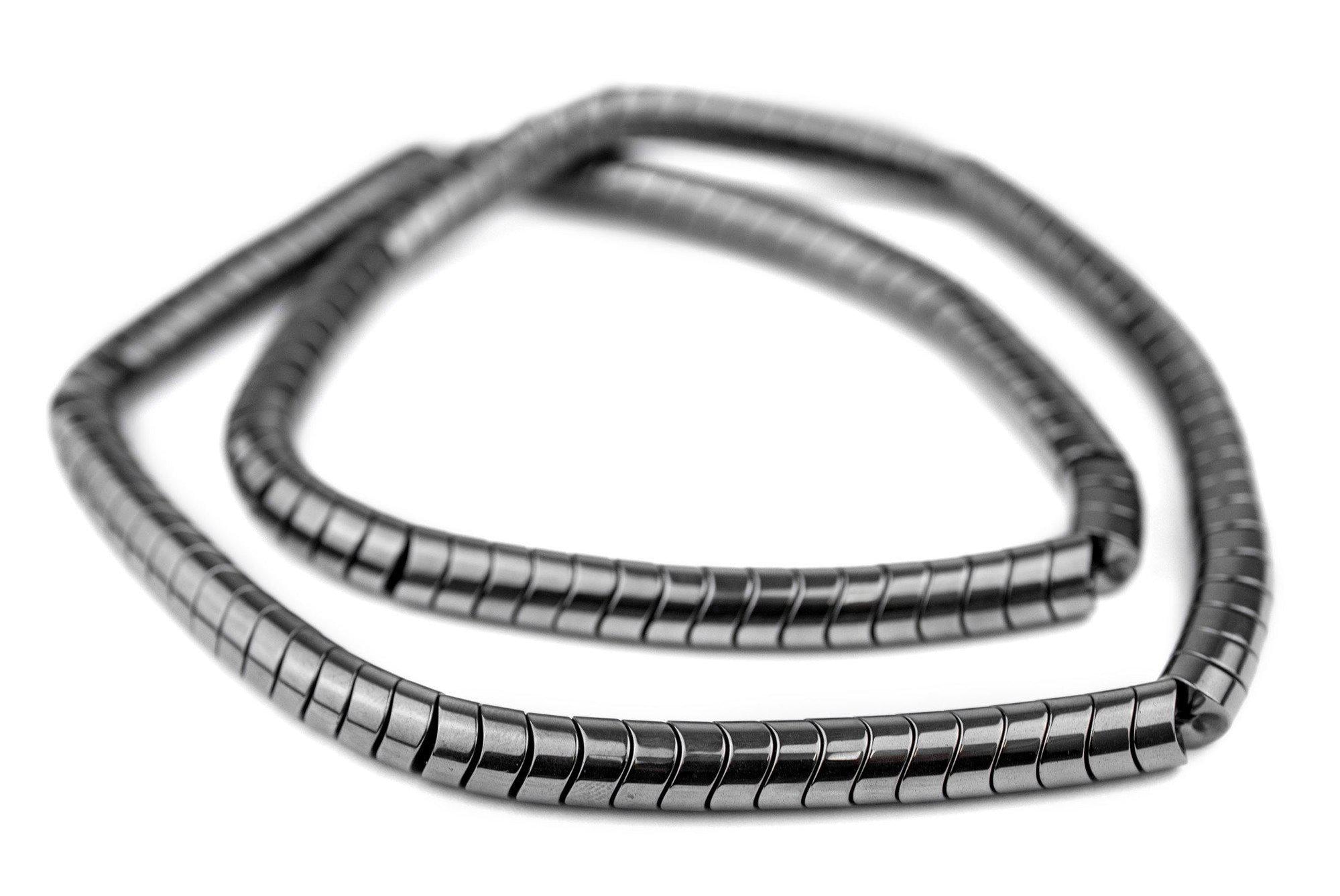 Charcoal Interlocking Non-Magnetic Hematite Snake Beads (8mm) — The ...