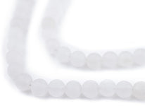 Matte Round White Jade Beads (6mm) — The Bead Chest