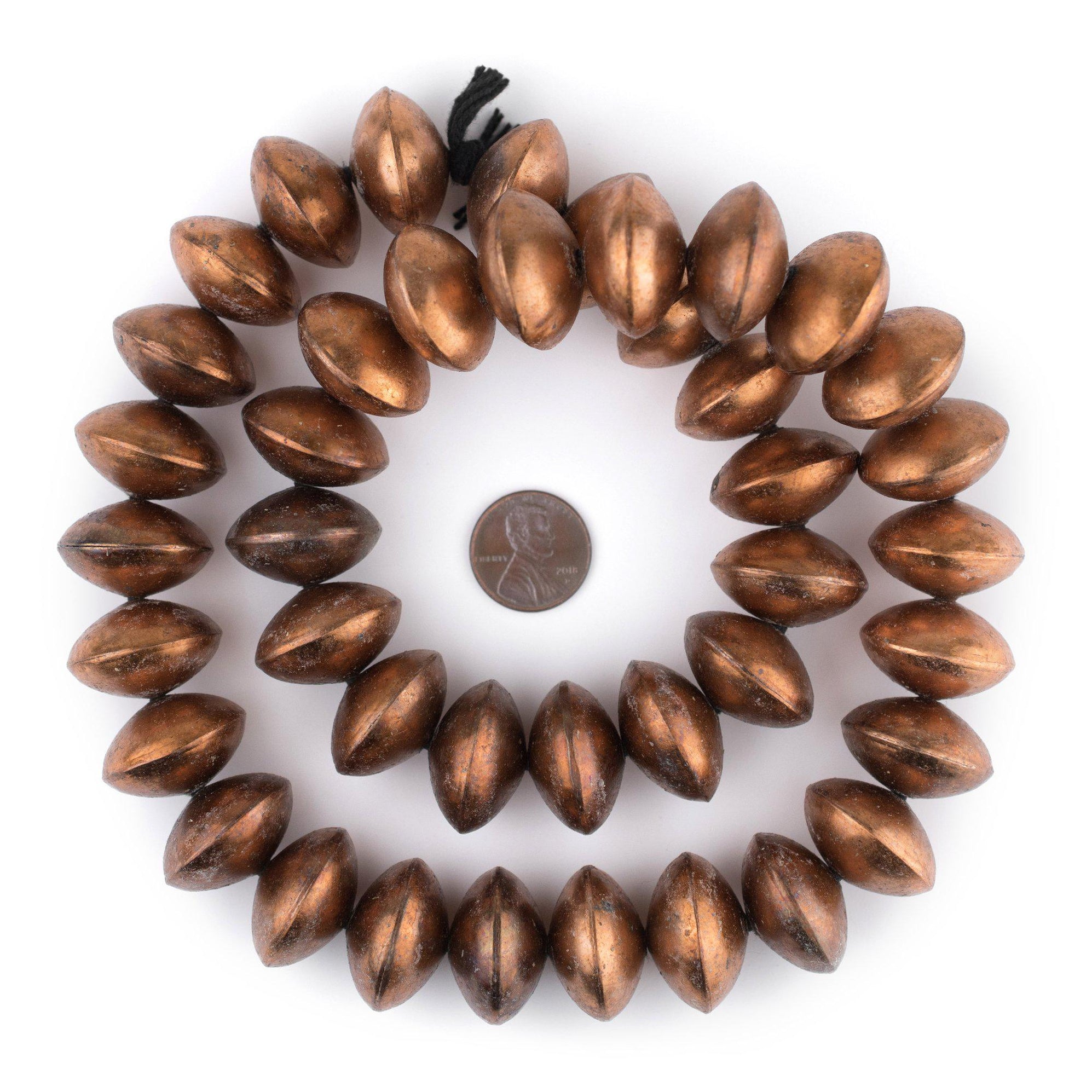 Ethiopian Copper Saucer Beads (24mm) — The Bead Chest