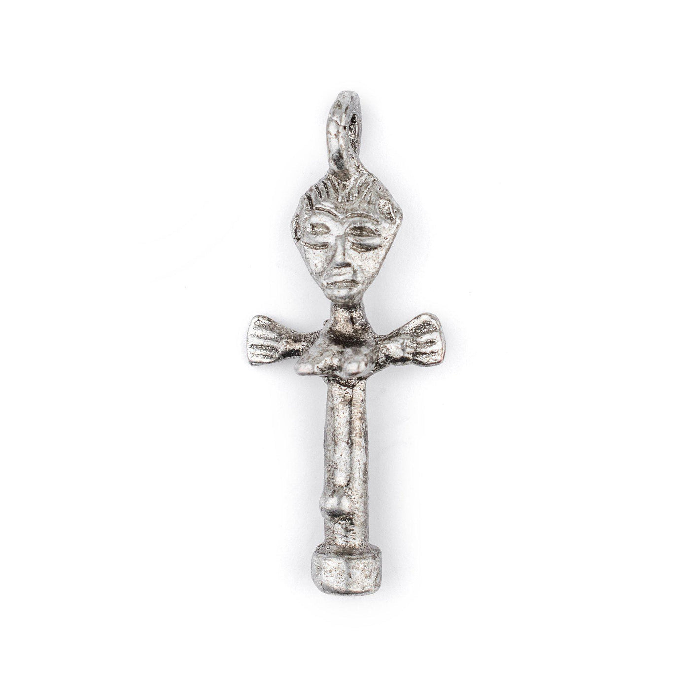 Silver Ashanti Fertility Doll Pendant — The Bead Chest