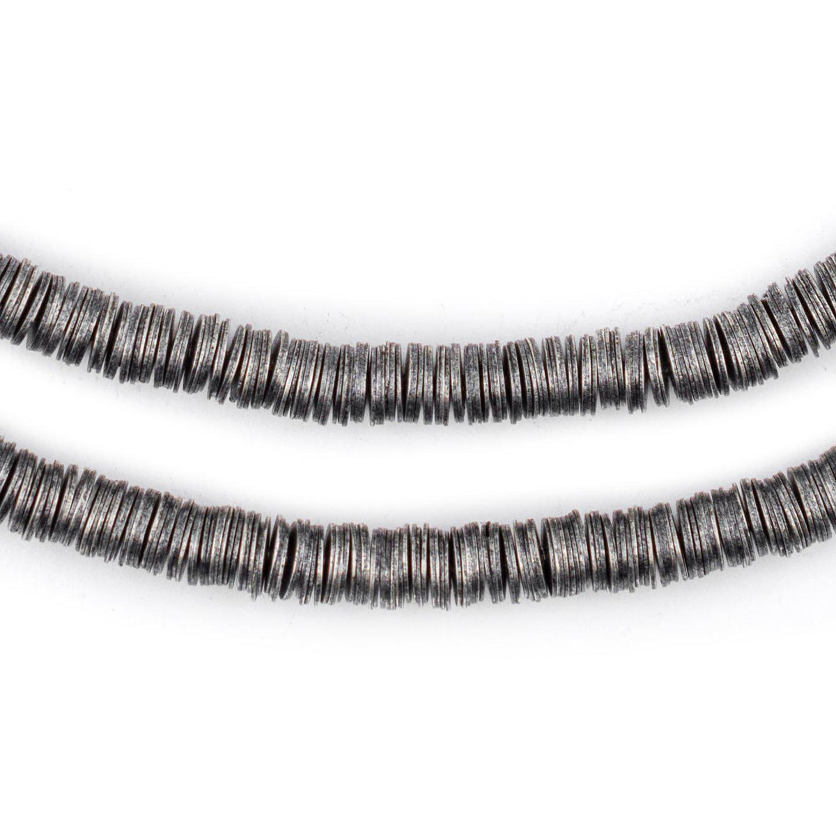 Antique Silver Interlocking Crisp Beads (6mm, 16 Inch Strand) — The ...