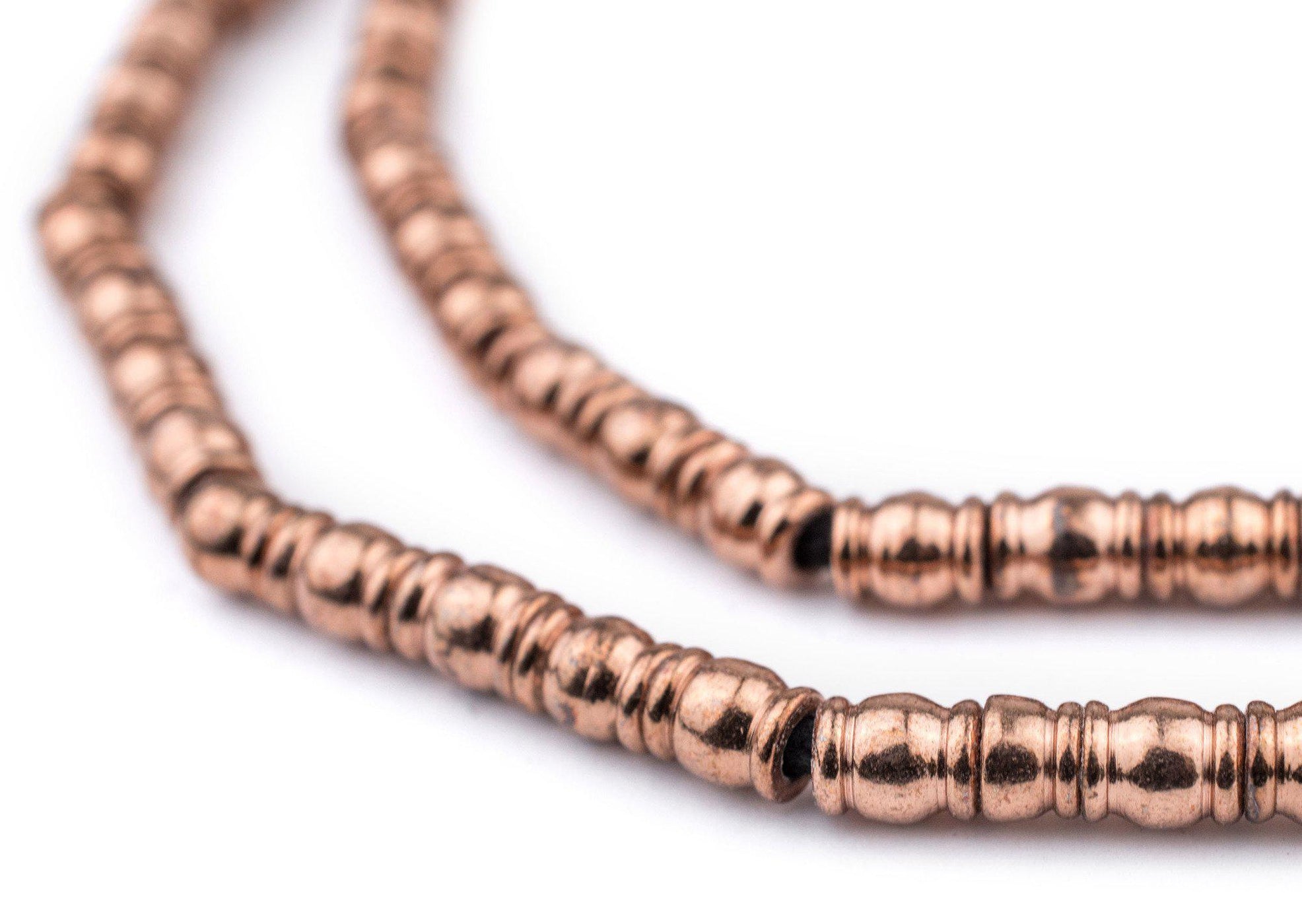 Copper Beveled Barrel Beads (7x5mm) — The Bead Chest