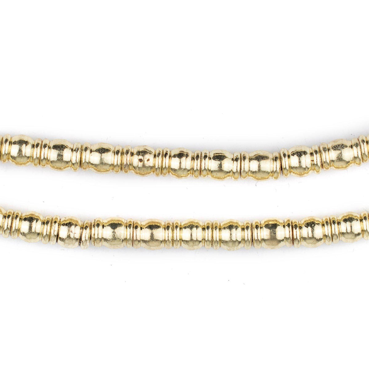 Gold Beveled Barrel Beads (7x5mm) — The Bead Chest