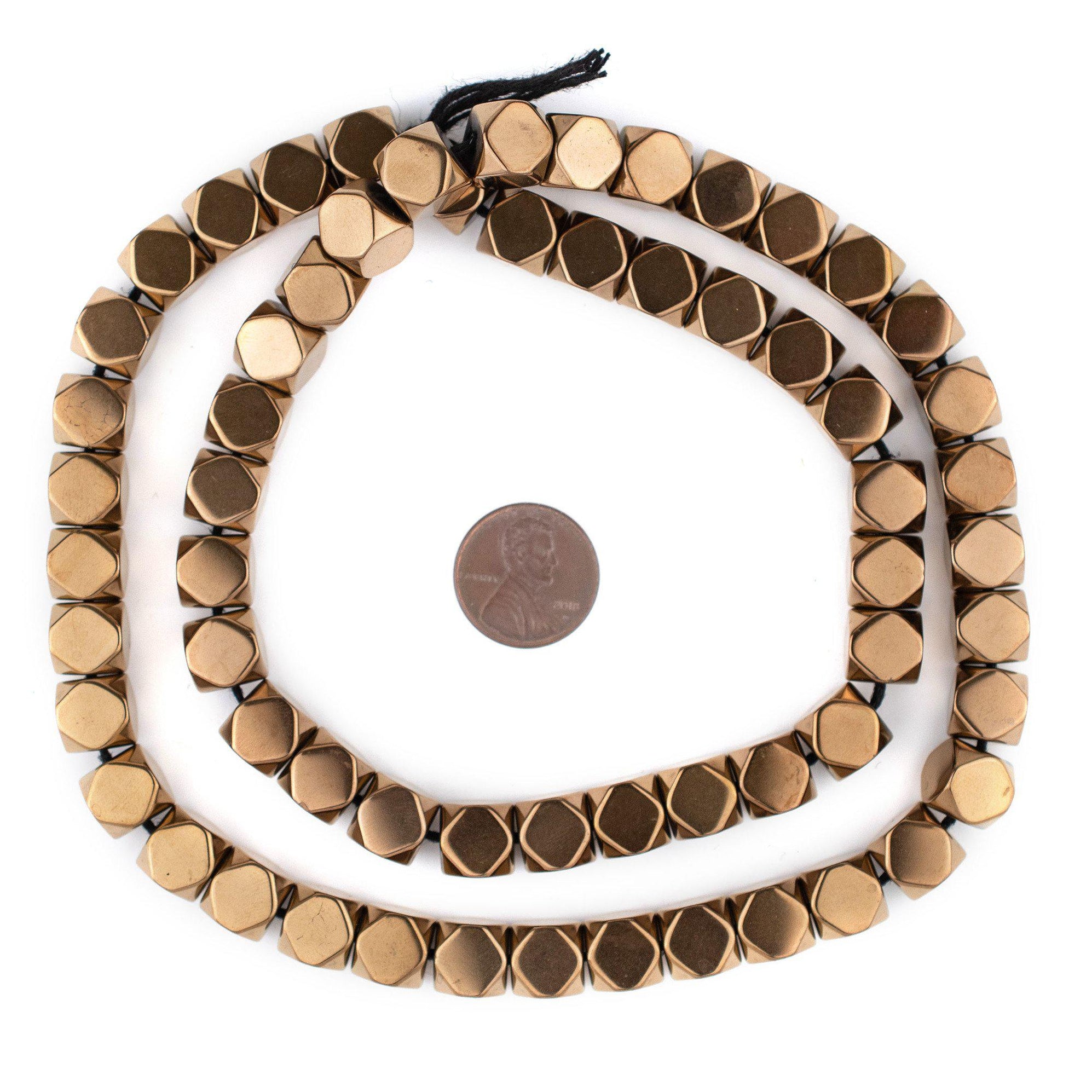 Jumbo Copper Color Diamond Cut Beads (9mm) — The Bead Chest