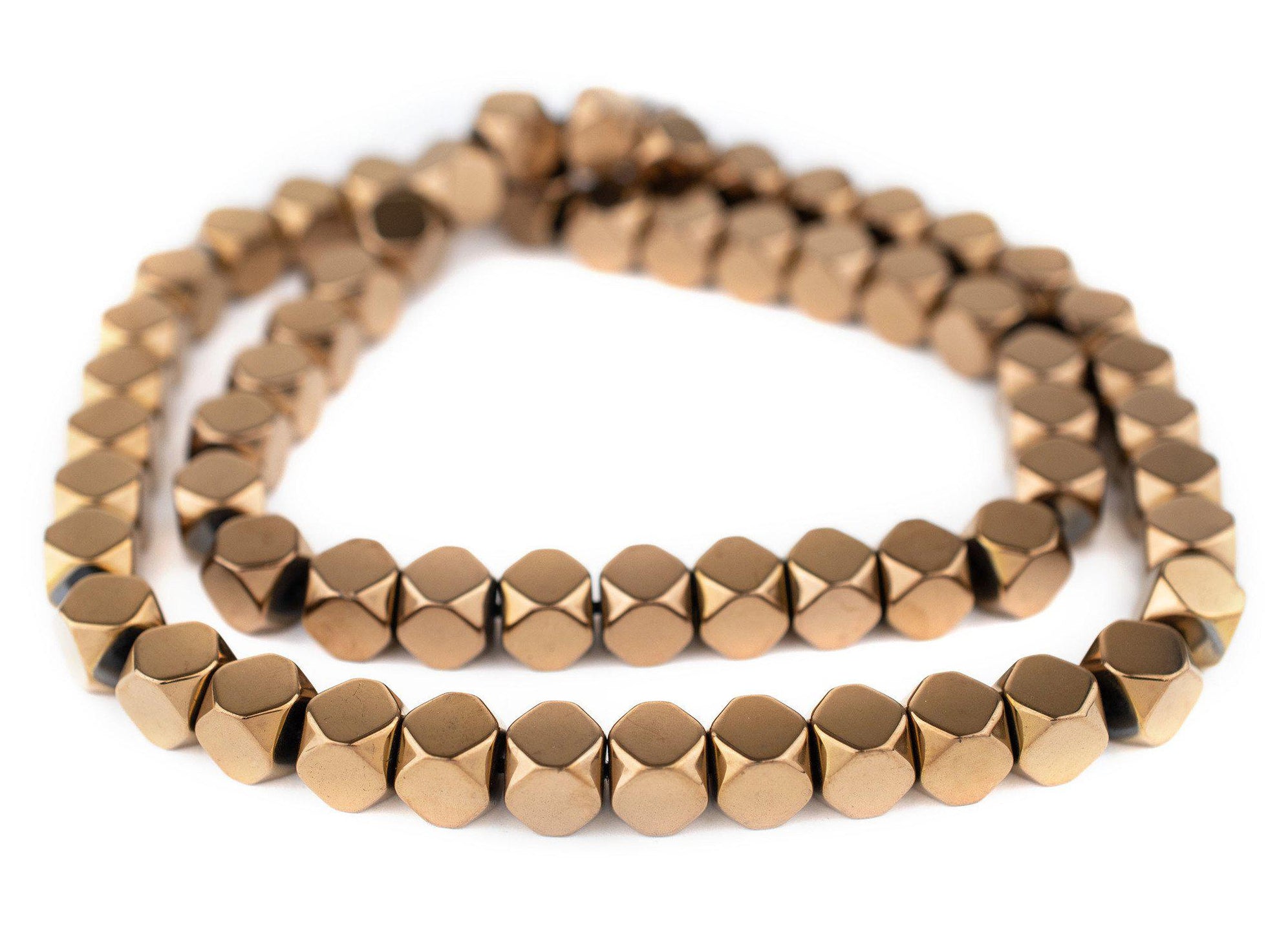 Jumbo Copper Color Diamond Cut Beads (9mm) — The Bead Chest