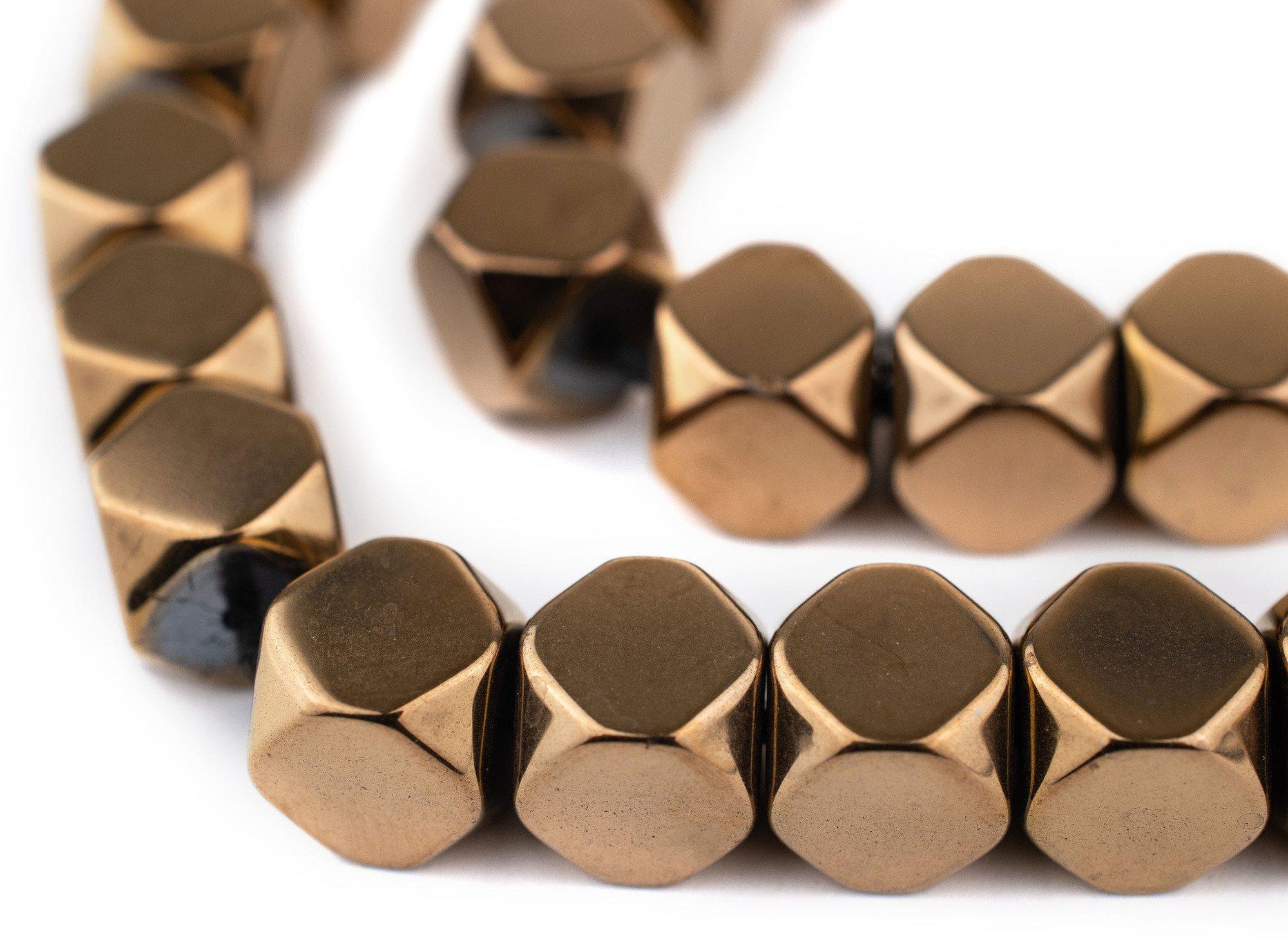 Jumbo Copper Color Diamond Cut Beads (9mm) — The Bead Chest