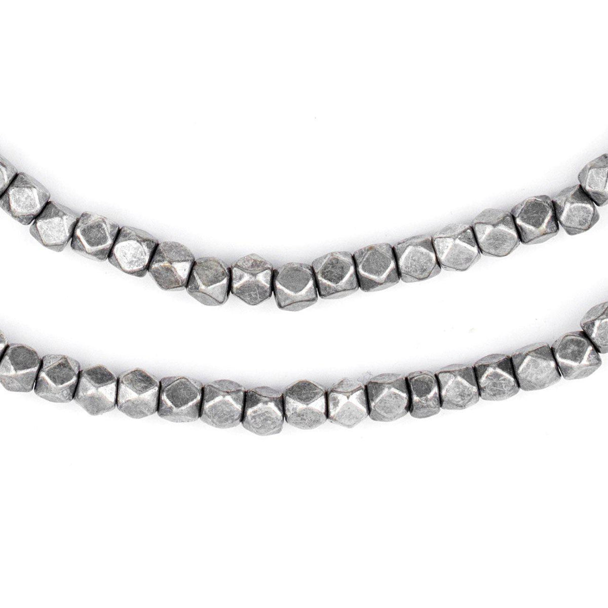 Diamond Cut Faceted Silver Beads (4mm) — The Bead Chest