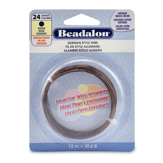 24 Gauge Round Antique Brass Color German Style Wire (39.4ft) — The ...