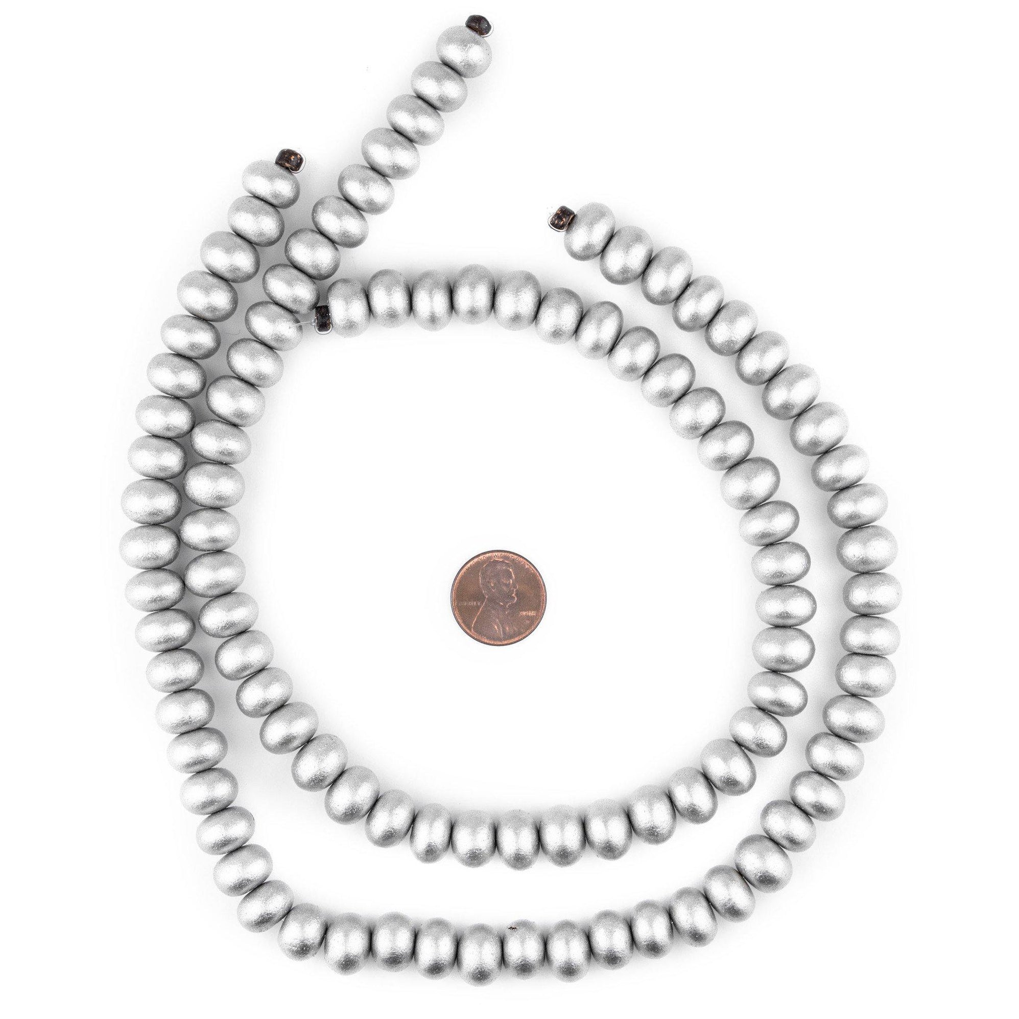 Silver Abacus Natural Wood Beads (8x12mm) — The Bead Chest