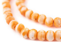 Orange Rustic Bone Mala Beads (8mm) — The Bead Chest