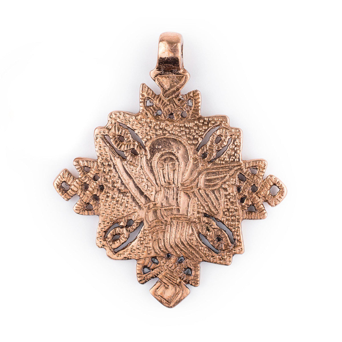 Turmi Copper Coptic Cross Pendant (55x65mm) — The Bead Chest