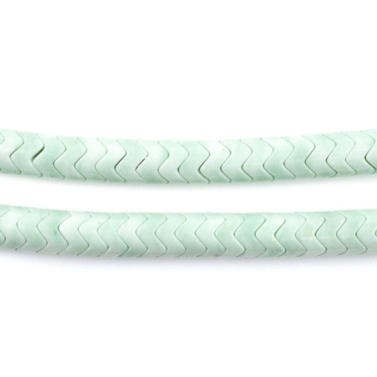 Pistachio Green Agate Interlocking Snake Beads (6mm) — The Bead Chest