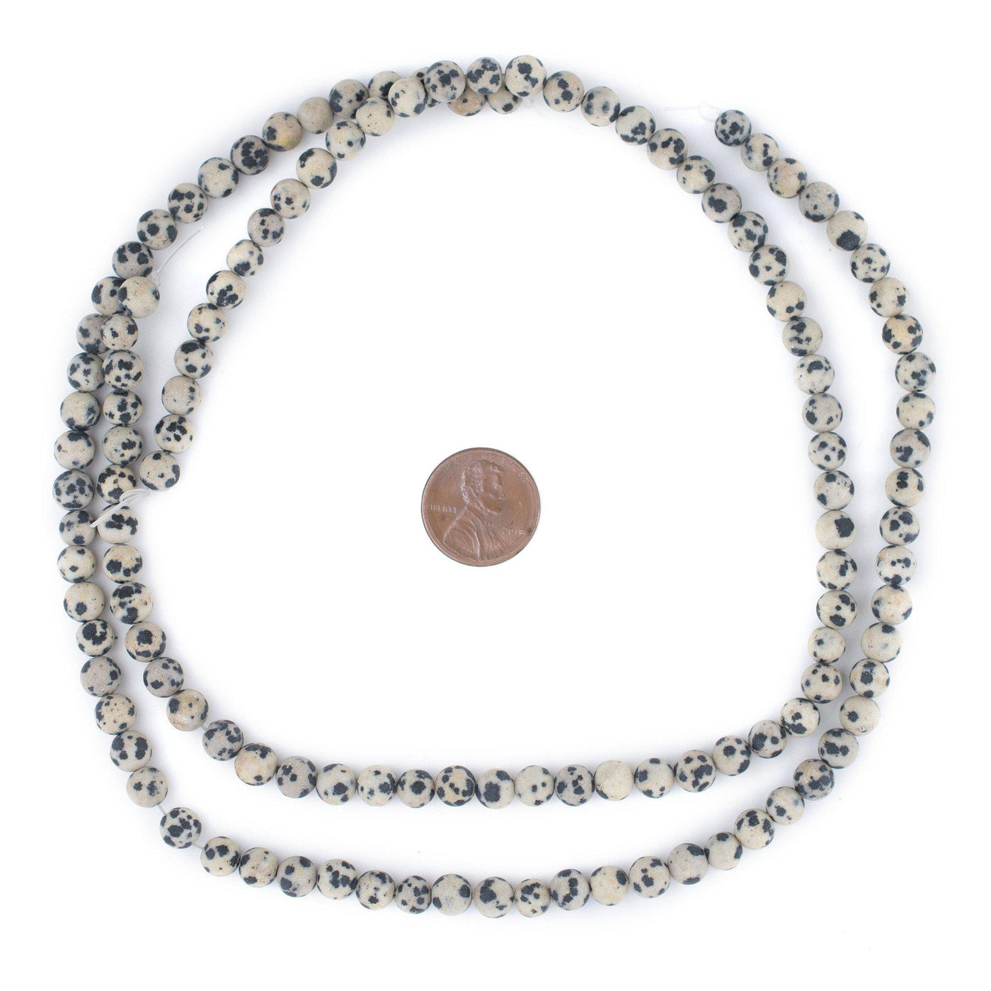 Matte Round Dalmatian Jasper Beads (6mm) — The Bead Chest