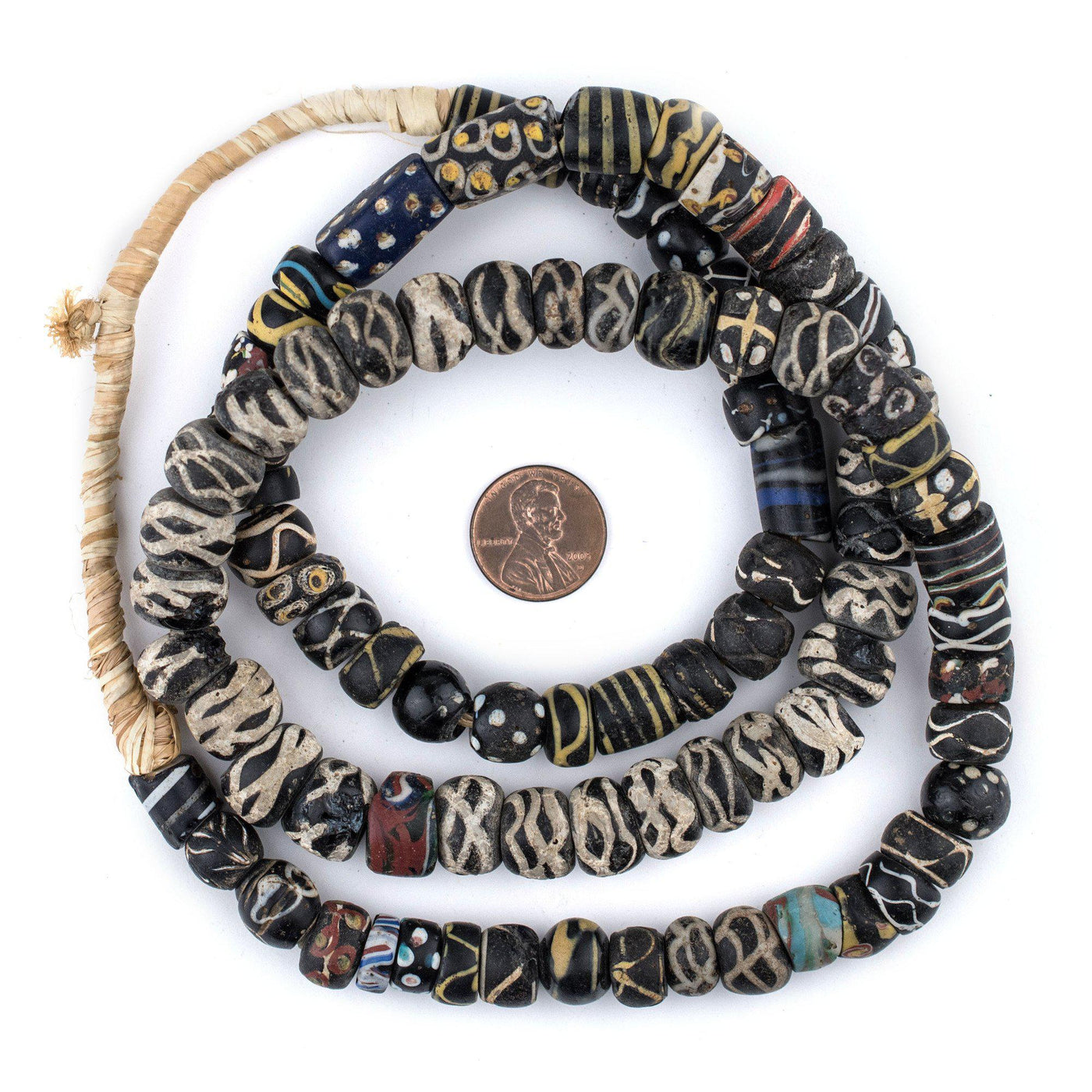 Assorted Antique Black Venetian Trade Beads — The Bead Chest