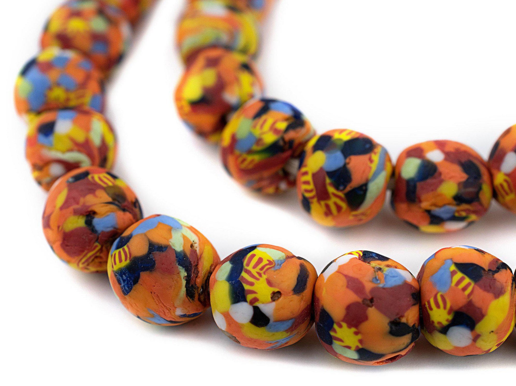Bright Medley Fused Recycled Glass Beads (14mm) — The Bead Chest