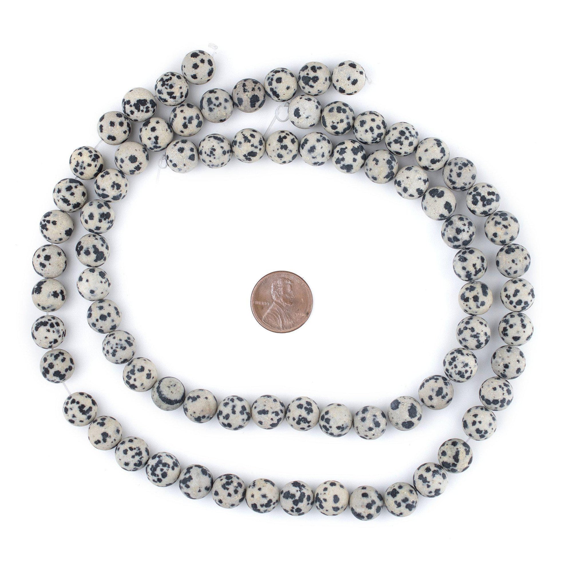 Matte Round Dalmatian Jasper Beads (10mm) — The Bead Chest