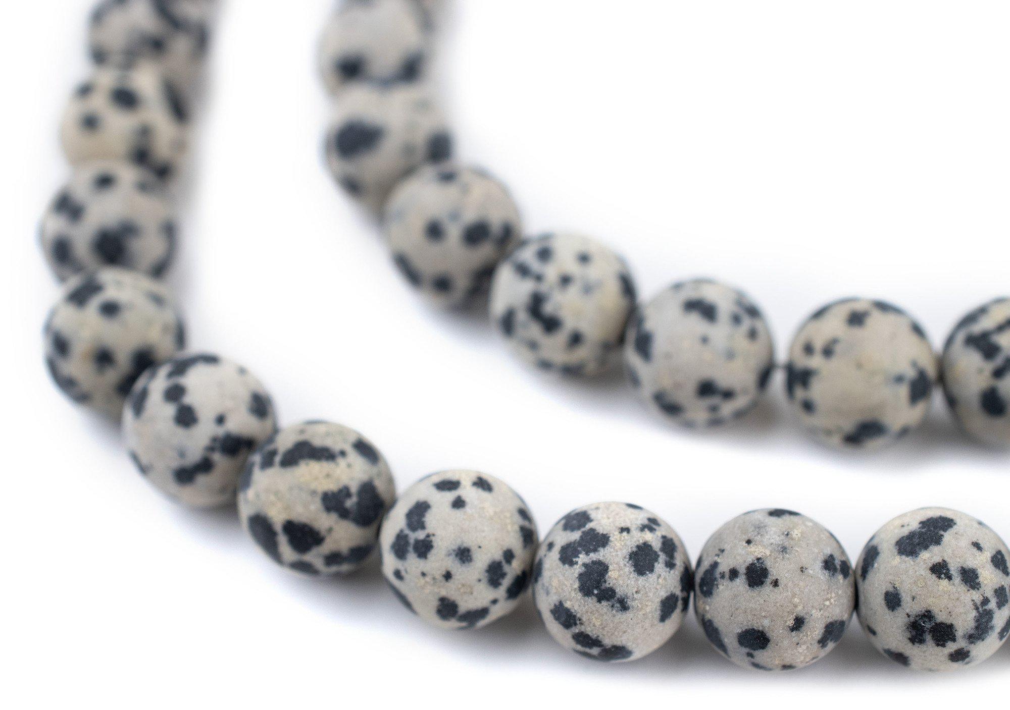 Matte Round Dalmatian Jasper Beads (10mm) — The Bead Chest