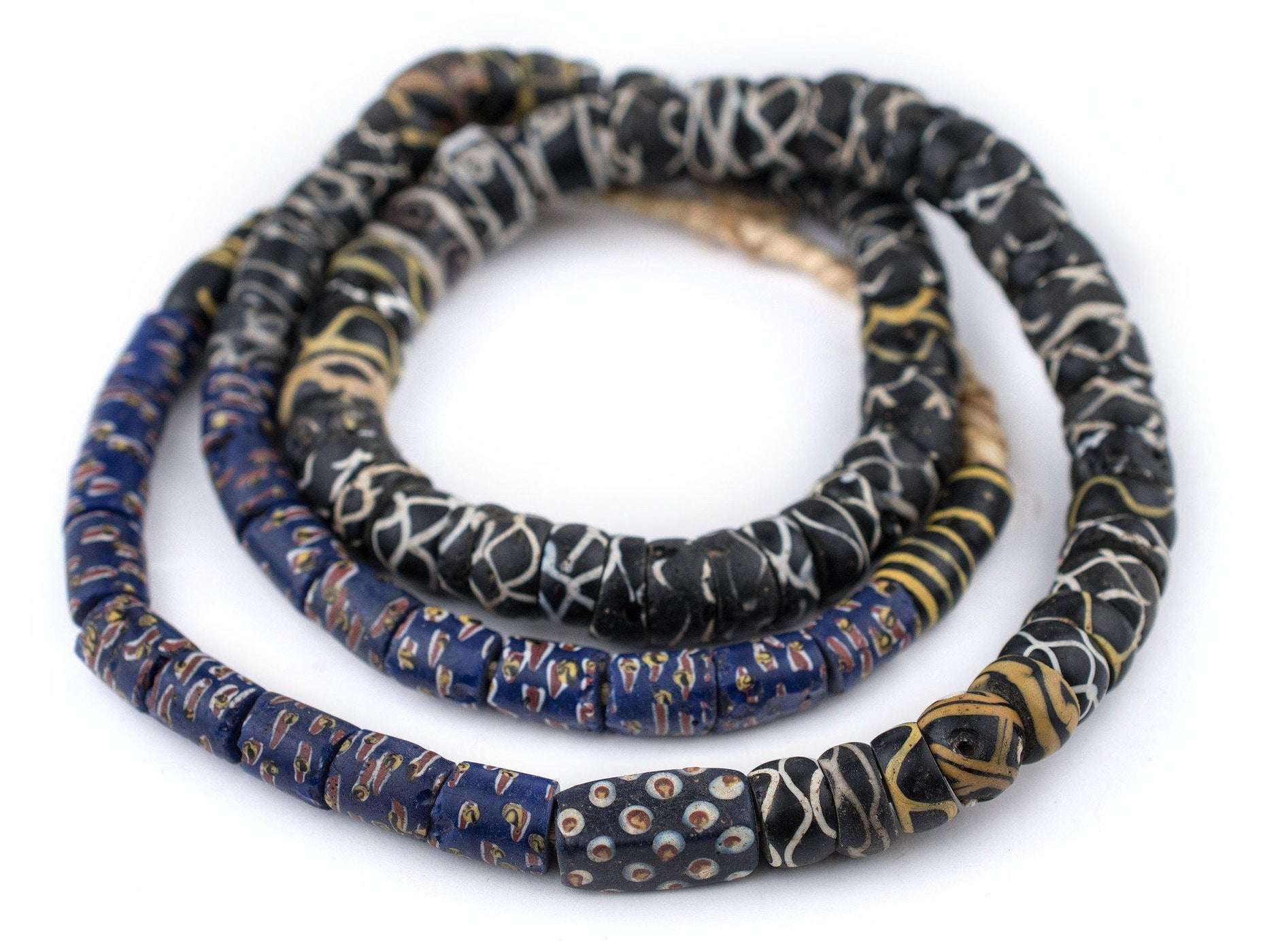 Black & Blue Antique Venetian Trade Beads — The Bead Chest