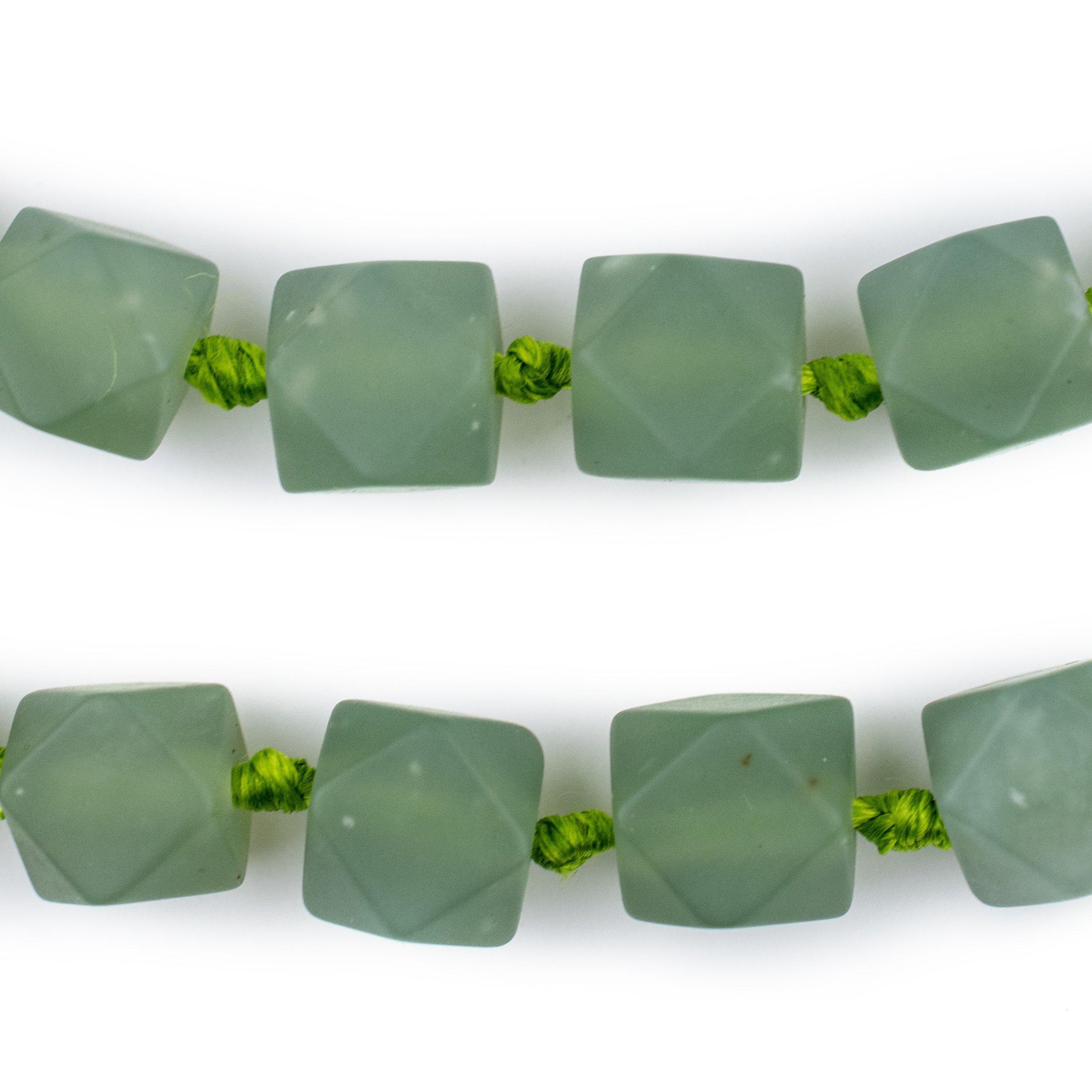 Afghan Cornerless Cube Jade Beads — The Bead Chest