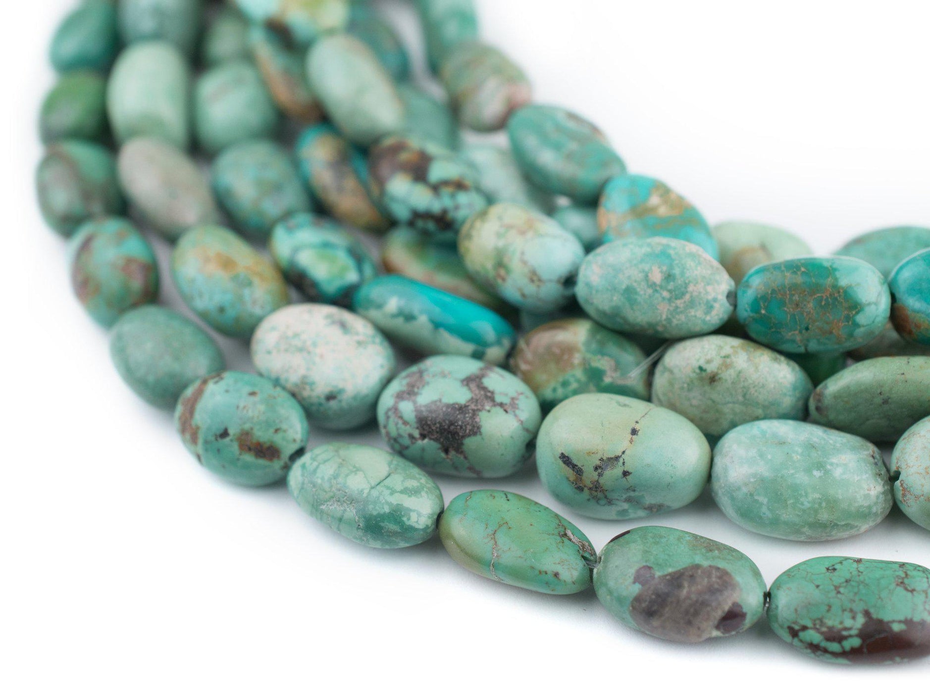 Authentic Turquiose Stone Ovals (Large) — The Bead Chest