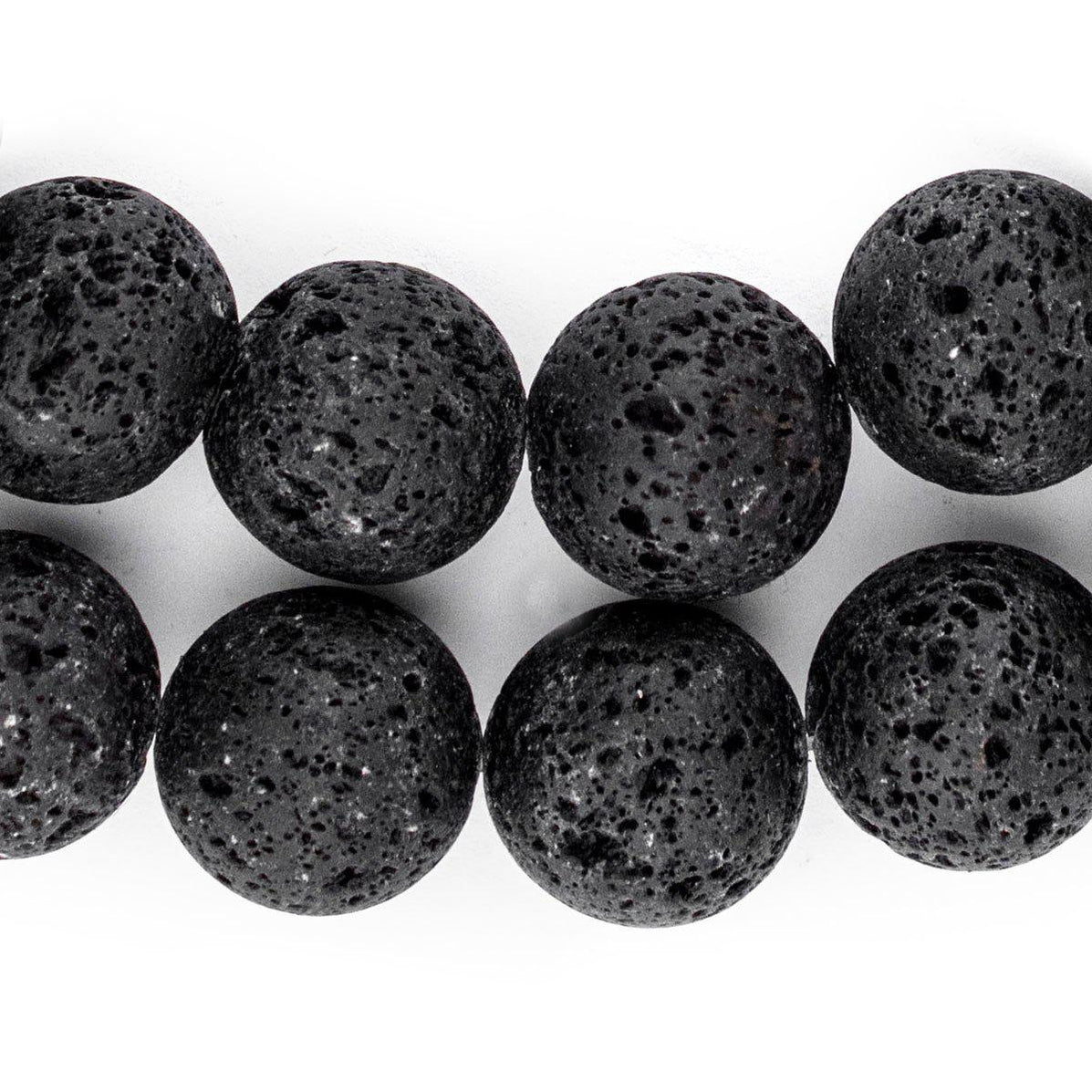 Black Volcanic Lava Beads (18mm) — The Bead Chest