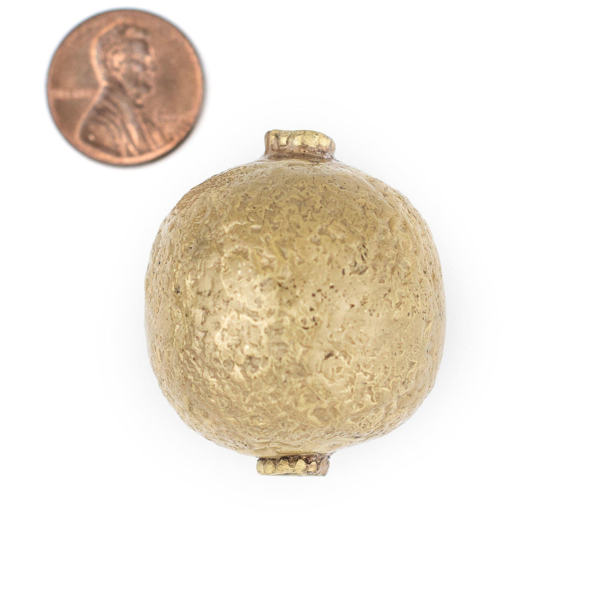 Jumbo Hollow Brass Bead (34mm) — The Bead Chest