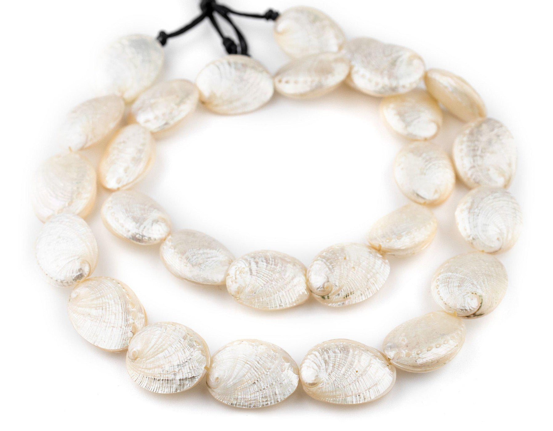 Pearl White Decorative Shell Beads (40 Inch Strand) — The Bead Chest